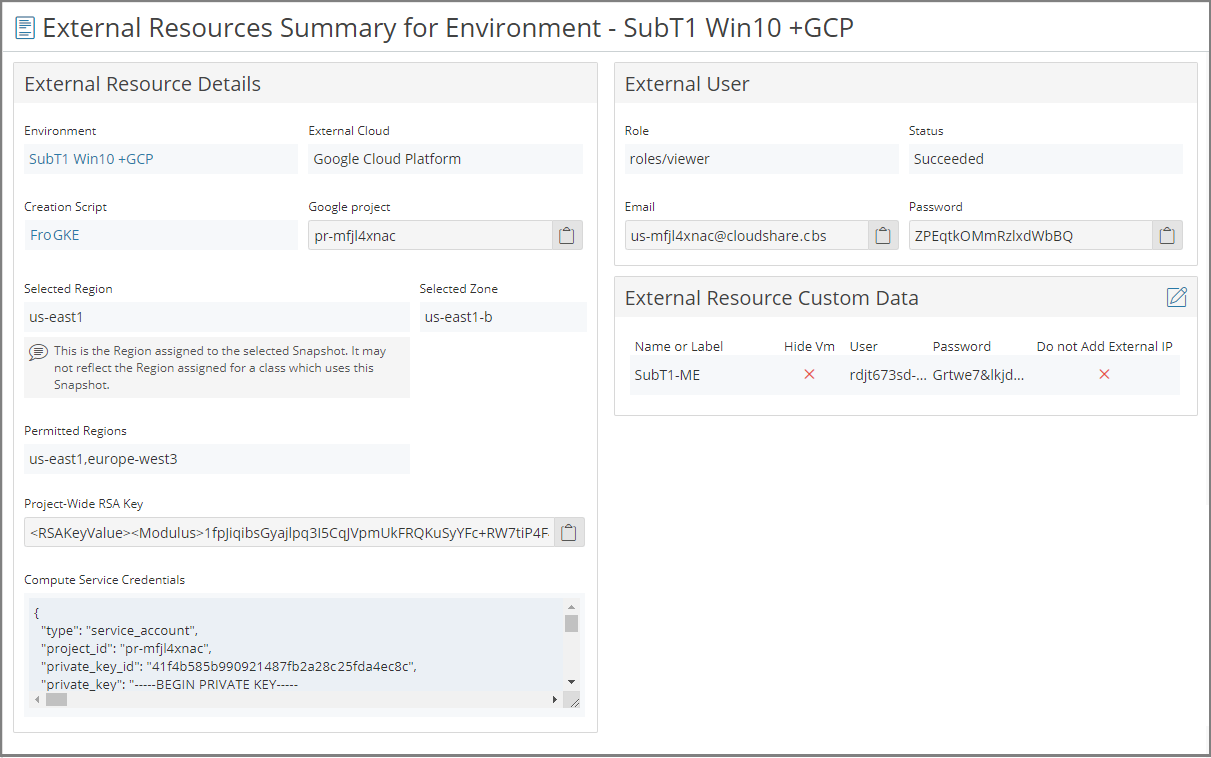 View External Resources Summary – CloudShare Support