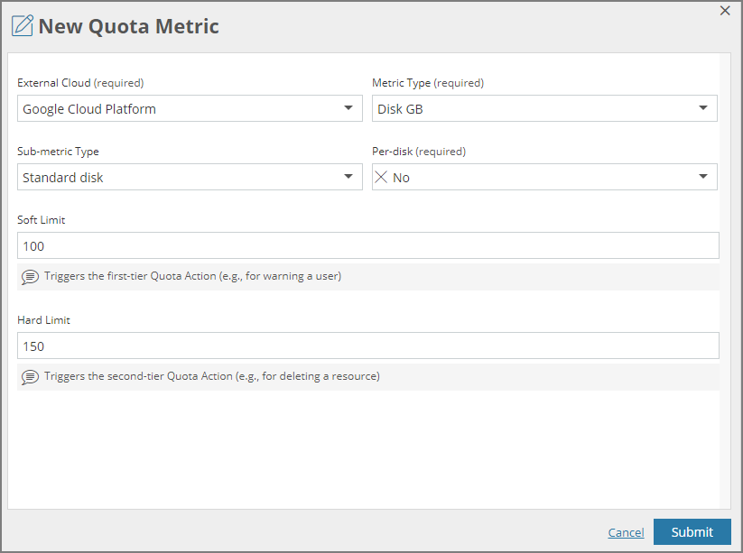 Using External Resources Quotas – CloudShare Support